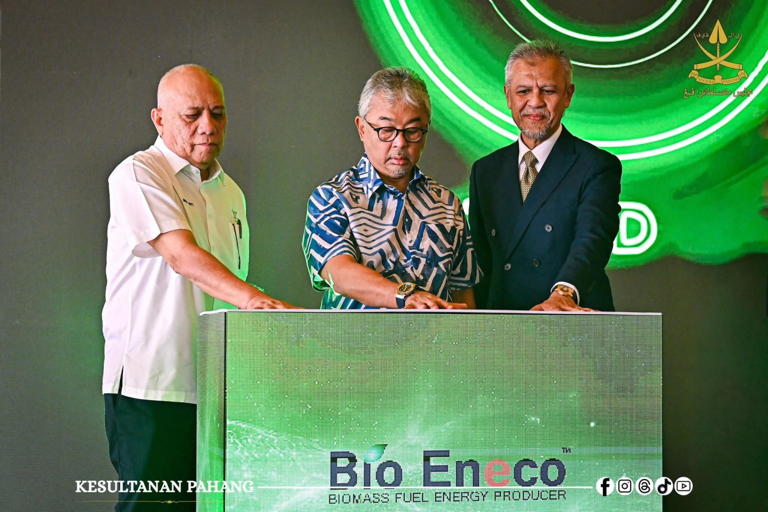 KDPB SULTAN PAHANG BERKENAN RASMI KILANG PEMPROSESAN BIOJISIM ELDRIGE ...